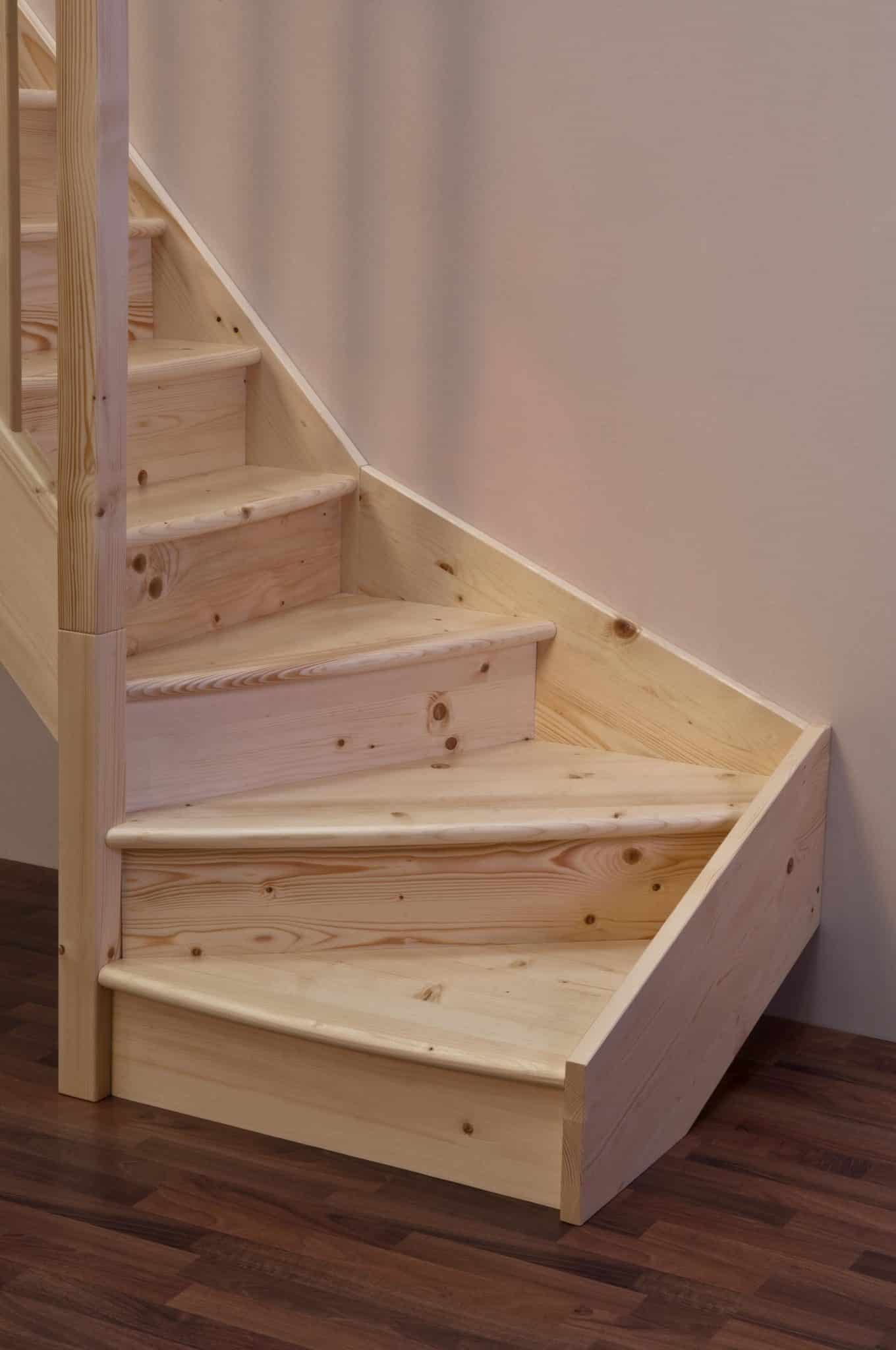 Home tretrapp i gran - L-trapp 1/4 venstre modell - NBVI